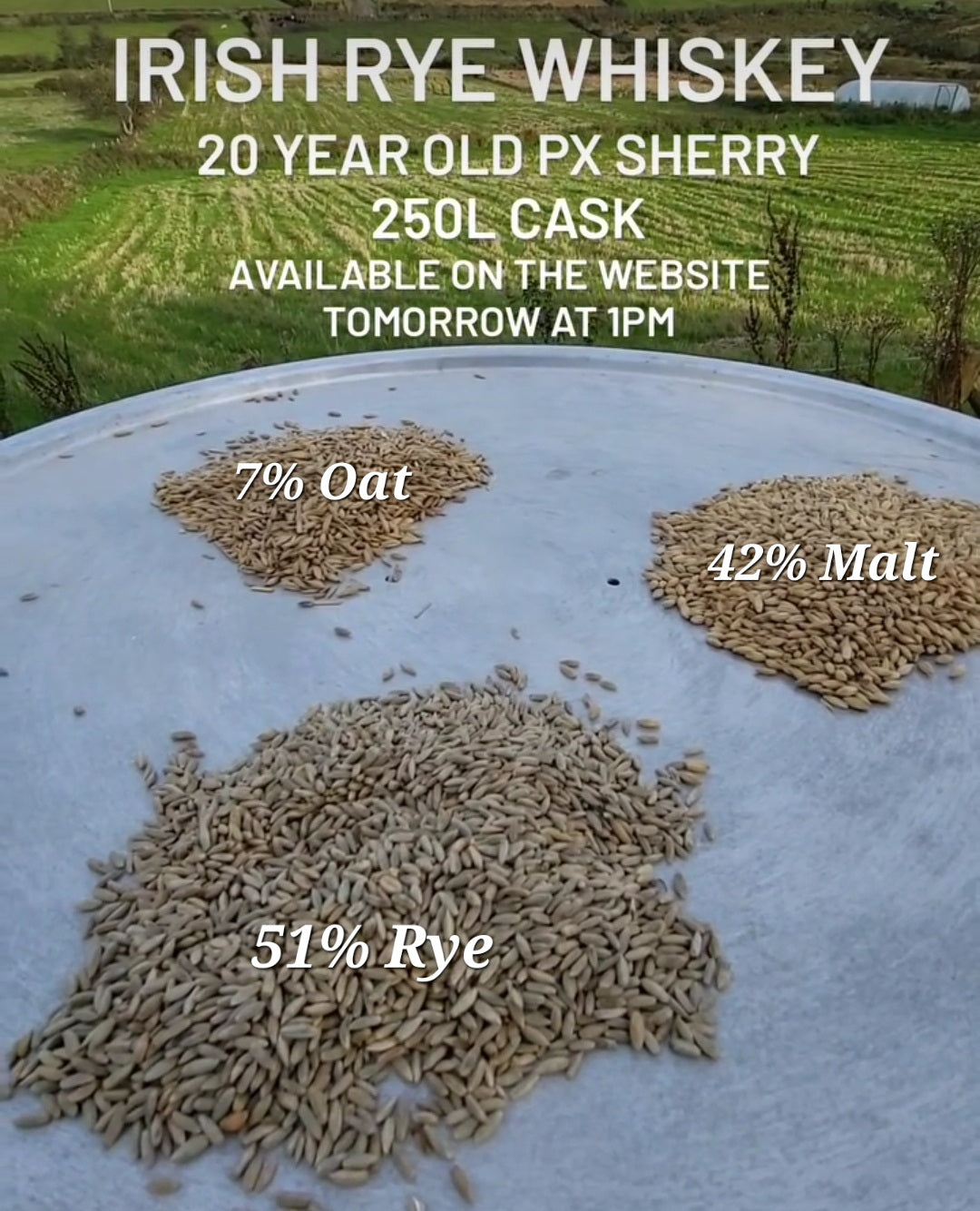 Irish Rye Whiskey - Cask Share. 3 x 700ml Cask Strength Bottles - Cask ...